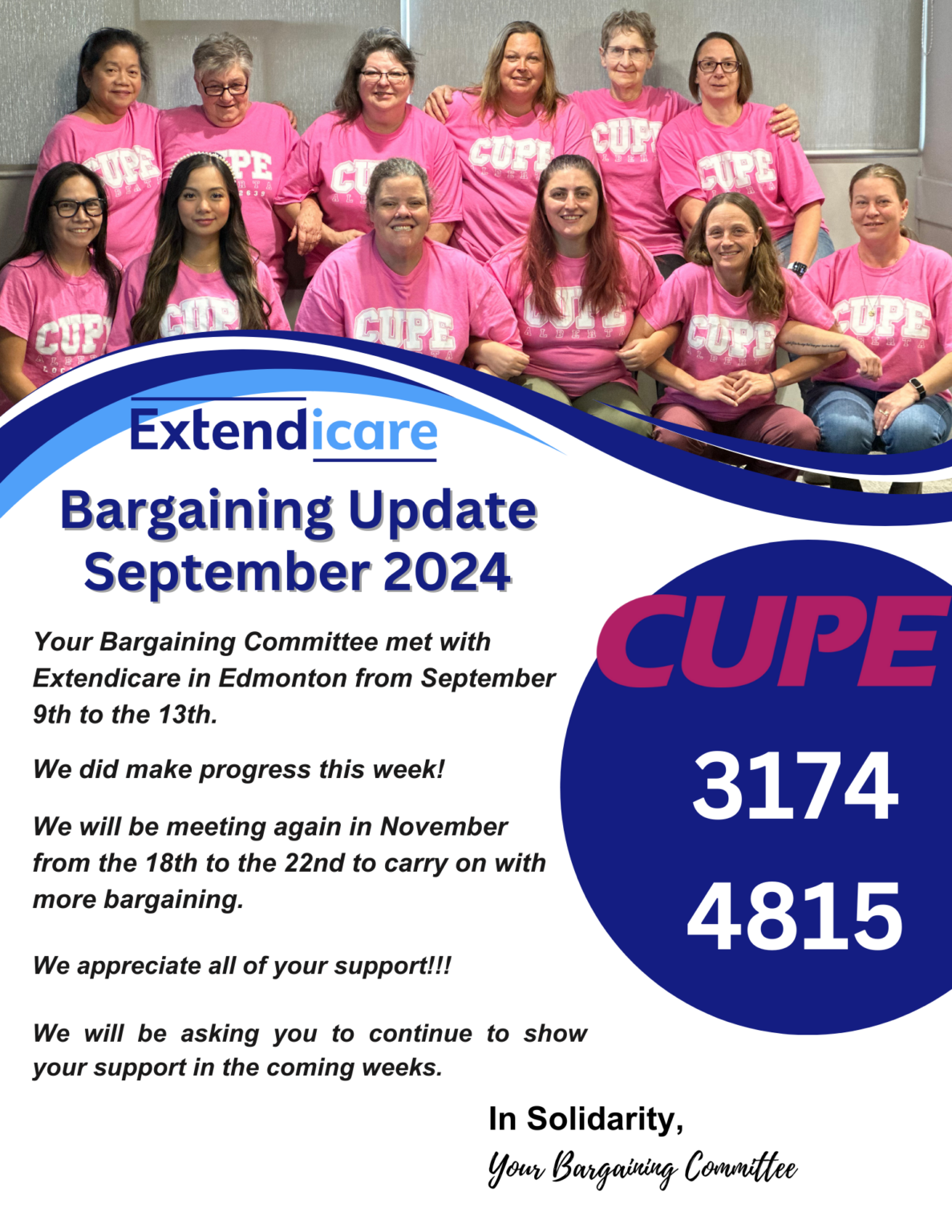 Bargaining Update September 2024 - CUPE 3174